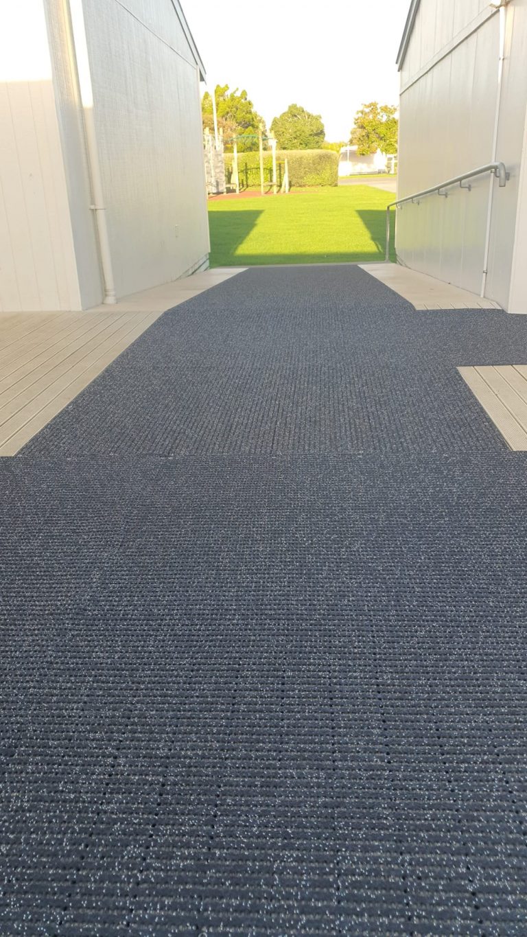 Non-slip matting for ramps, walkways, decks and stairs.