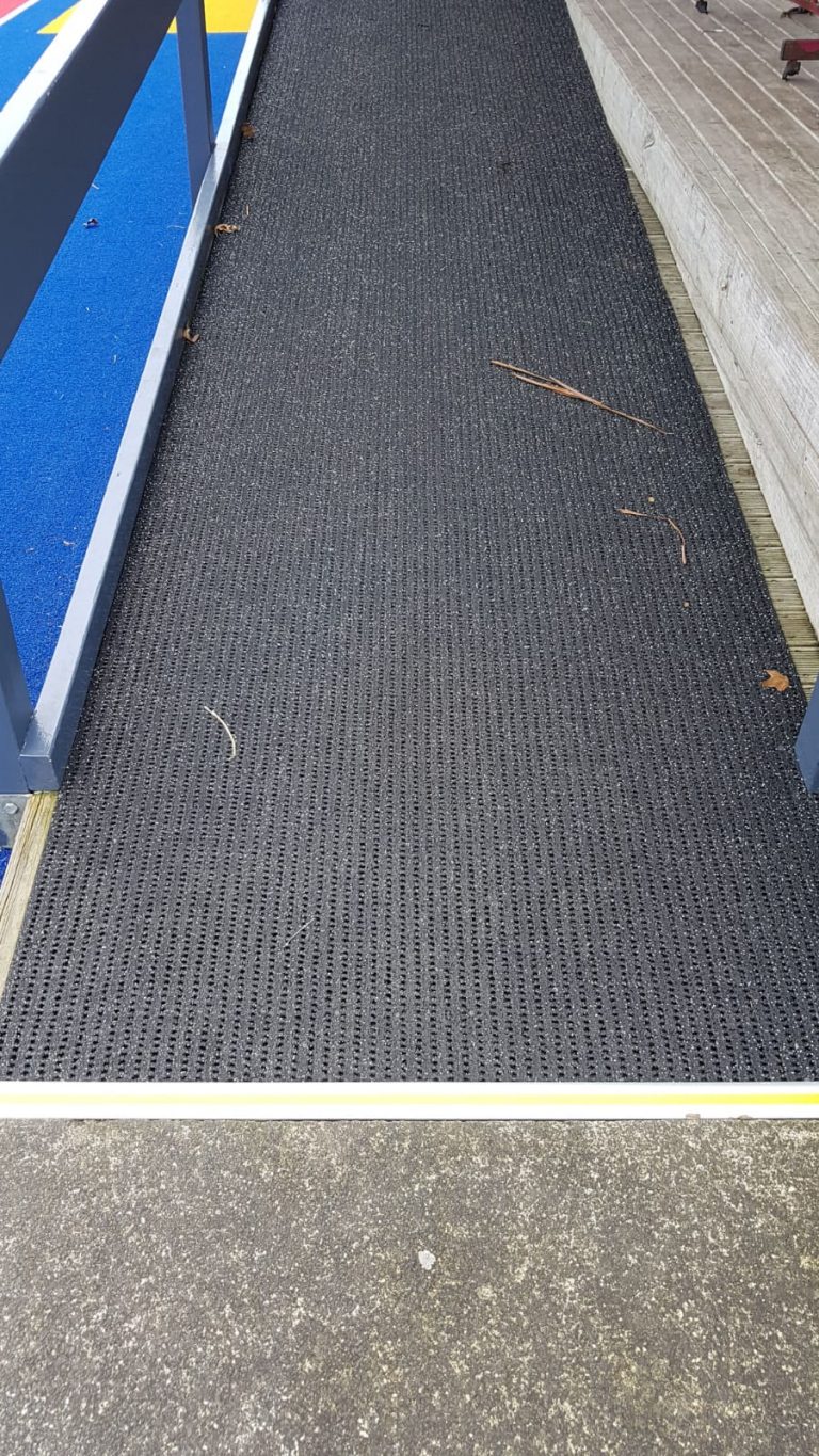 Non-slip matting for ramps, walkways, decks and stairs.