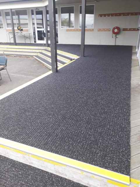 Non-slip matting for ramps, walkways, decks and stairs.