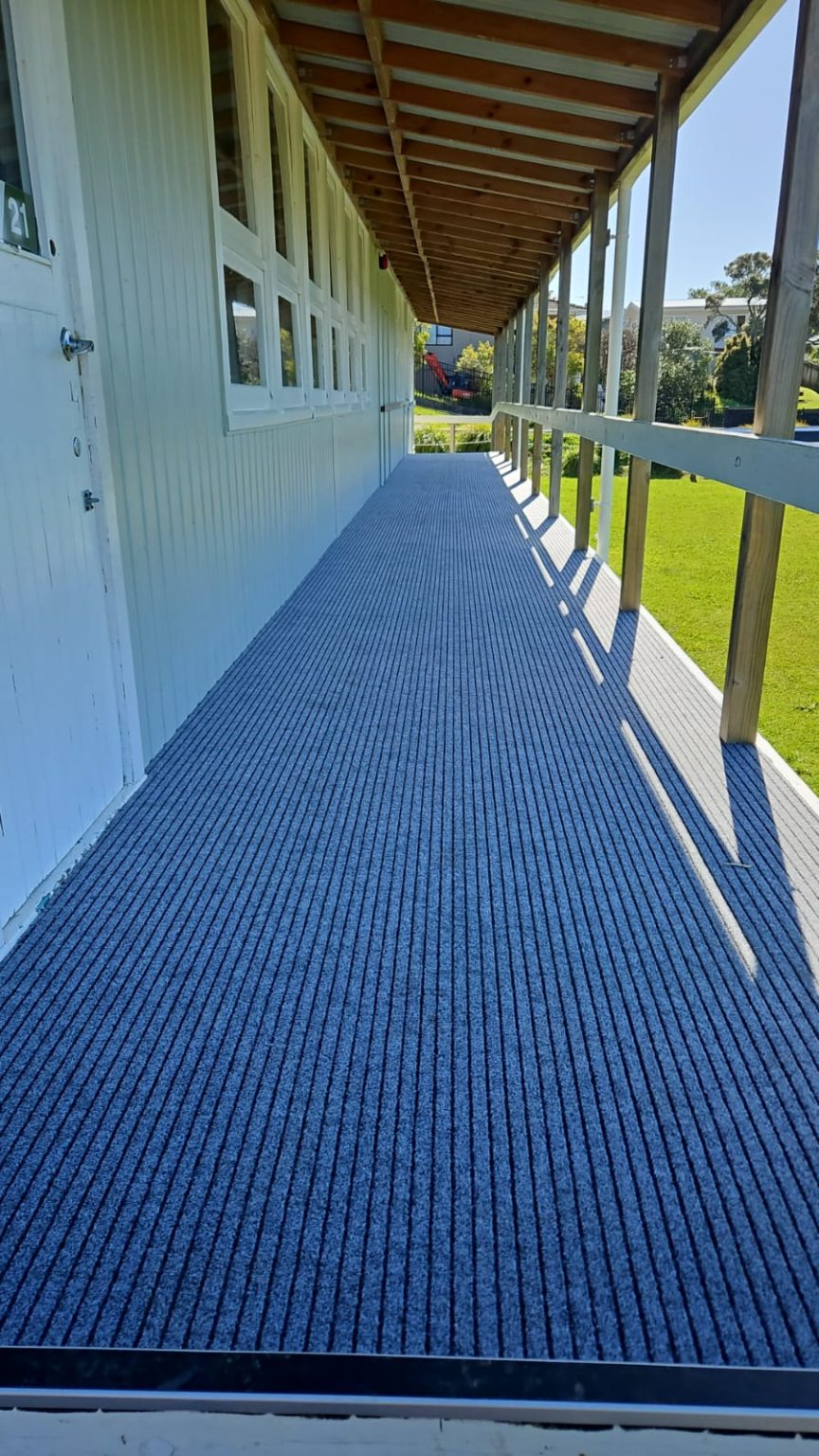 Broad Rib Outdoor Carpet is a Permanent non-slip Solution