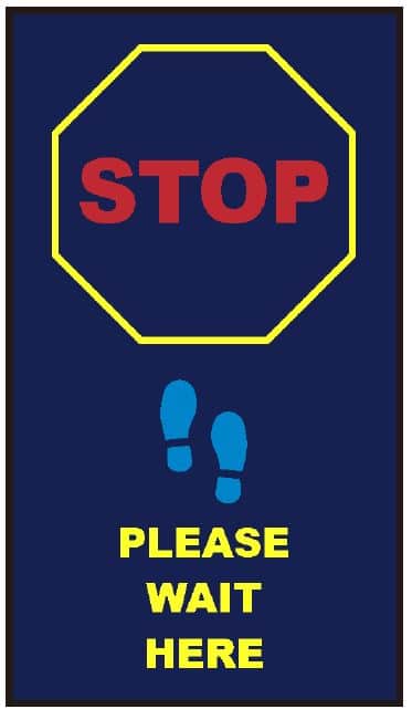 Message mats to help comply with Covid-19 health & safety rules