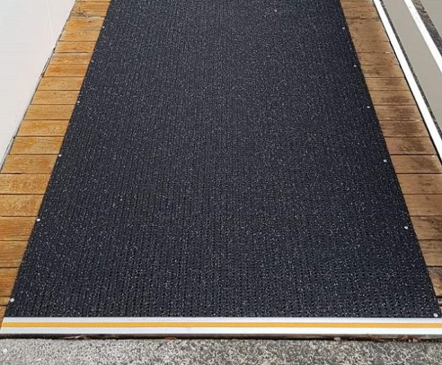 Install accessories. Transition and carpet bars remove trip hazards on ...