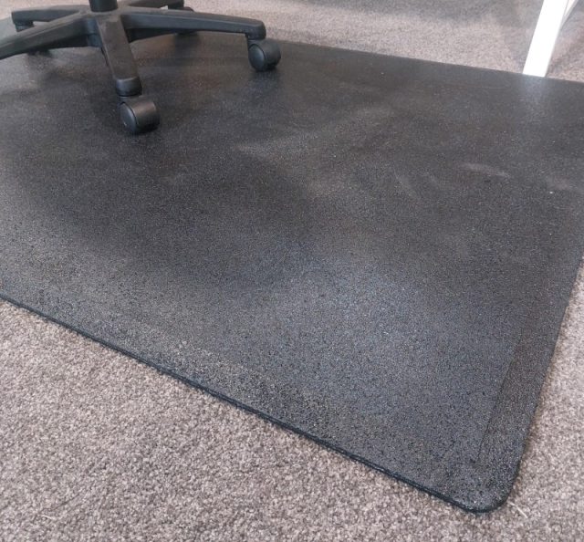 Solid Rubber Chair Mats – Light Grey