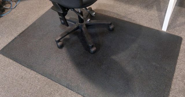 Solid Rubber Chair Mats – Light Grey